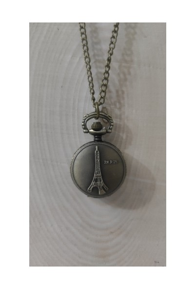 Esey Dizayn Paris Modelli Köstekli Kolye Saat
