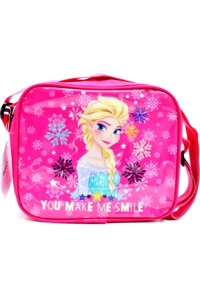 Gen-Of Frozen Desenli Omuz ve Beslenme Çantası (You Make Me Smile) (V6833A6)