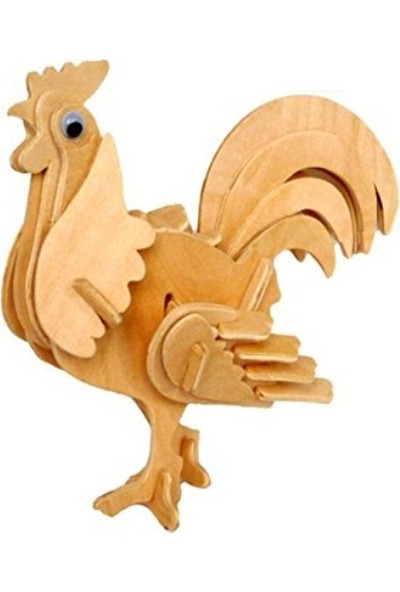 Giftmatik Center 3D Ahşap Puzzle - Horoz