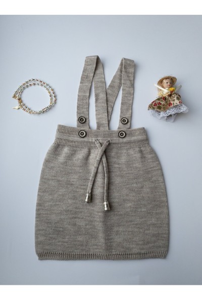 Meriç Bebe Askılı ve Bağcıklı Triko Etek Meriç Bebe Askılı ve Bağcıklı Triko Etek