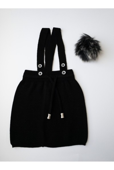 Meriç Bebe Askılı ve Bağcıklı Triko Etek Meriç Bebe Askılı ve Bağcıklı Triko Etek
