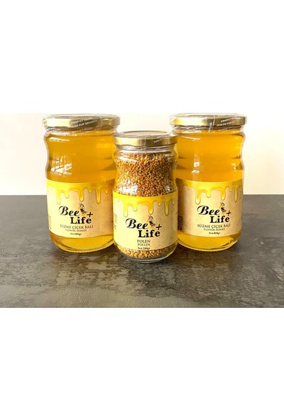 Bee Life 3'lü Paket- Süzme Çiçek Balı & Polen