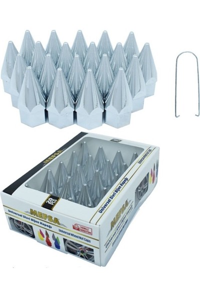 Mefsa Sivri Bijon Kapağı 19 mm Krom 20'li Set Mefsa Sivri Bijon Kapağı 19 mm Krom 20'li Set