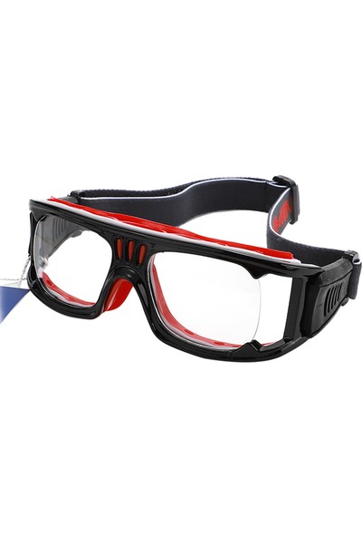 Spor Gözlük Basketbol Gözlük Anti Şok Binmek Basketbol Sporları Siyah Kırmızı