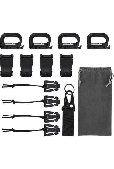 Catteo 13'lü Paket Emniyet Kemeri Seti - Siyah (Yurt Dışından)