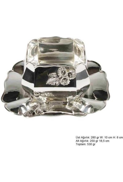 Amaryllis Desenli Gümüş Boller