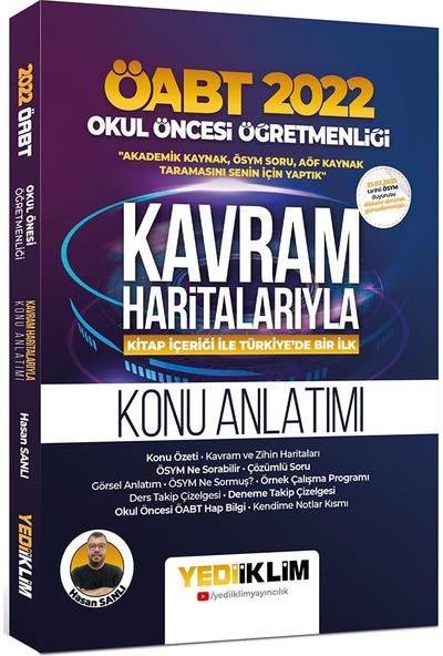 Yediiklim Yayınları ÖABT 2022 Okul Öncesi Öğretmenliği Kavram Haritalarıyla Konu Anlatımı Yediiklim Yayınları ÖABT 2022 Okul Öncesi Öğretmenliği Kavram Haritalarıyla Konu Anlatımı