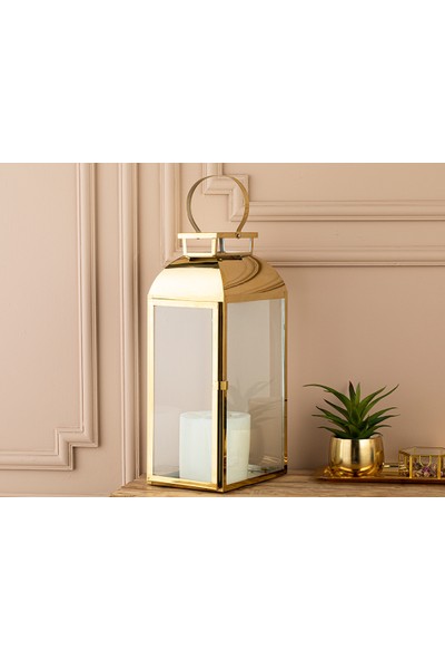 English Home Golden Fener 24X16X47 cm Gold English Home Golden Fener 24X16X47 cm Gold