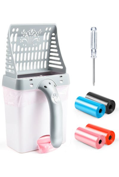 Catteo 2'si 1 Arada Kedi Kumu Küreği ve Çöp Torbası (Yurt Dışından)