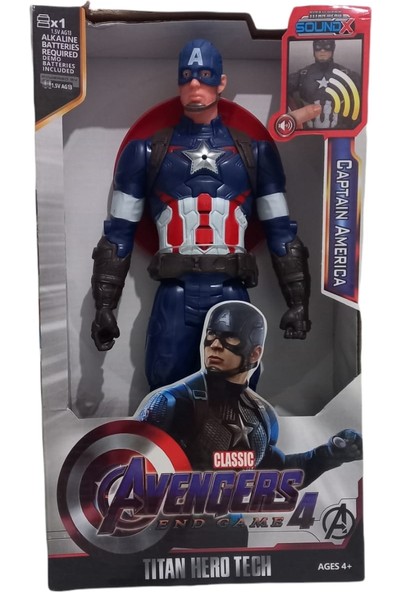 Lmn Avengers Sesli Işıklı Hareketli Captain America 30 cm