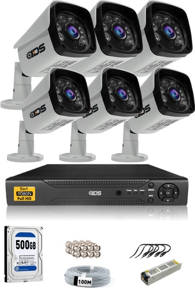 Ids 6 Kameralı 5mp Sony Lensli 1080P Fullhd Güvenlik Kamerası Sistemi - Cepten Izle - 500DIŞ