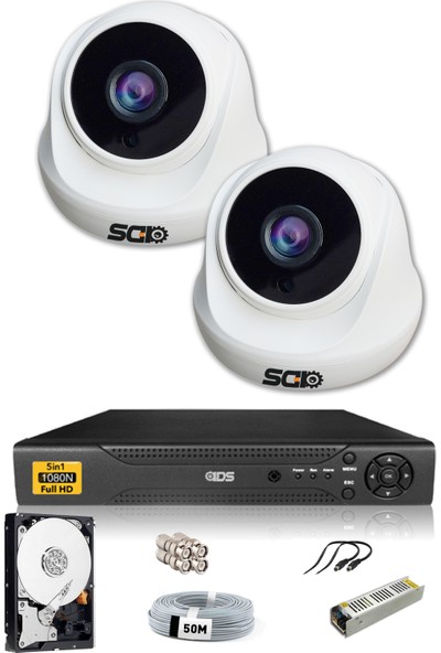 Ids 2 Kameralı 5mp Sony Lensli 1080P Fullhd Güvenlik Kamerası Sistemi - Cepten Izle - 250 Iç Ids 2 Kameralı 5mp Sony Lensli 1080P Fullhd Güvenlik Kamerası Sistemi - Cepten Izle - 250 Iç