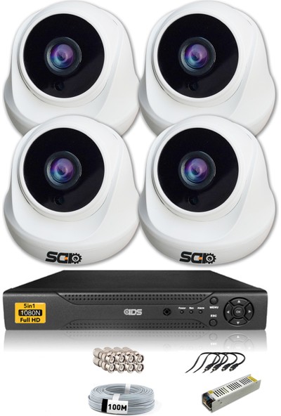 Ids 4 Kameralı 5mp Sony Lensli 1080P Fullhd Güvenlik Kamerası Sistemi - Hard Disksiz