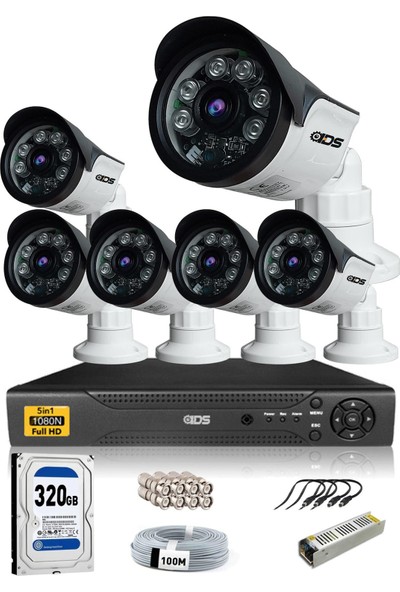 Ids 6 Kameralı Set - 5mp Sony Lensli Full Hd Gece Görüşlü Güvenlik Kamerası Sistemi - Cepten Izle Ids 6 Kameralı Set - 5mp Sony Lensli Full Hd Gece Görüşlü Güvenlik Kamerası Sistemi - Cepten Izle