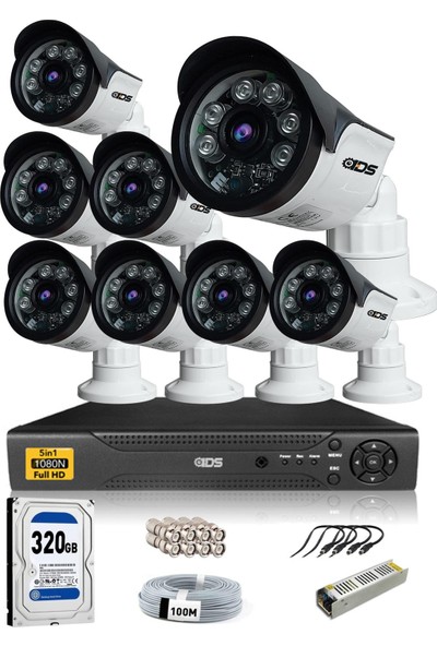 Ids 8 Kameralı Set - 5mp Sony Lensli Full Hd Gece Görüşlü Güvenlik Kamerası Sistemi - Cepten Izle Ids 8 Kameralı Set - 5mp Sony Lensli Full Hd Gece Görüşlü Güvenlik Kamerası Sistemi - Cepten Izle