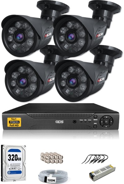 Ids 4 Kameralı Set - 5mp Sony Lensli Full Hd Gece Görüşlü Güvenlik Kamerası Sistemi - Cepten Izle Ids 4 Kameralı Set - 5mp Sony Lensli Full Hd Gece Görüşlü Güvenlik Kamerası Sistemi - Cepten Izle