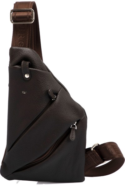 Tergan Kahve Deri Erkek Askılı Çanta 21439A7P