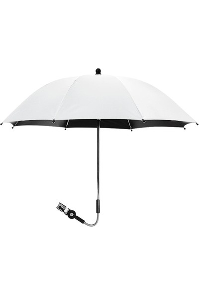 Ayarlanabilir Bebek Arabası Şemsiye Pram Puset Şemsiye Güneş Gölge Beyaz