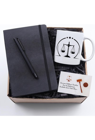 Vega Gift Shop Avukatlara Özel Baskılı Kupa & Siyah Defter & Siyah Roller Kalem Hediye Seti Vega Gift Shop Avukatlara Özel Baskılı Kupa & Siyah Defter & Siyah Roller Kalem Hediye Seti