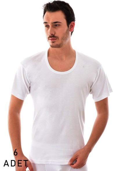 Tutku 6 Adet Tutku 0103 Beyaz Yarım Kol Fanila Tutku 6 Adet Tutku 0103 Beyaz Yarım Kol Fanila