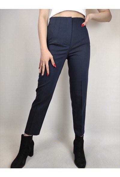 Eylül Moda Kadın Pantolon Önden Pensli Filotalı Pantolon