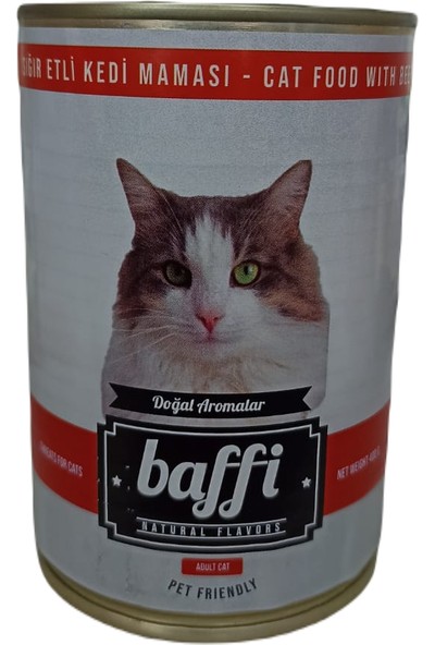 Baffi Sığır Etli Yetişkin Kedi Maması 400GR Baffi Sığır Etli Yetişkin Kedi Maması 400GR