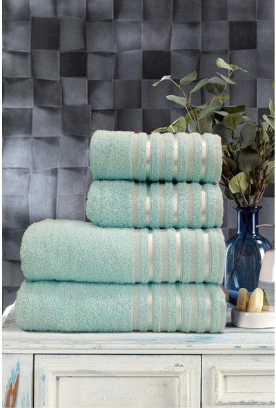 Regule %100 Pamuk Banyo & Baş Havlusu 4'lü Seti 2 Adet 70X140 cm + 2 Adet 50X90 cm