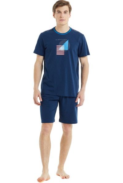 Blackspade 30833 Yuvarlak Yaka Normal Bel Düz Lacivert Erkek Pijama Takımı Blackspade 30833 Yuvarlak Yaka Normal Bel Düz Lacivert Erkek Pijama Takımı