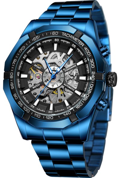 Paslanmaz Çelik Bantlı Erkek Otomatik Mekanik Saat