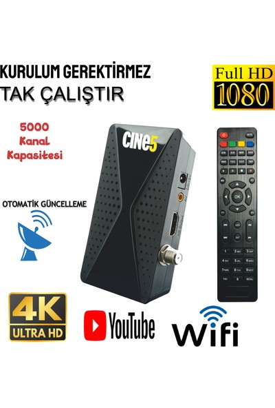 Cıne5 Full HD Uydu Alıcısı Cıne5 Full HD Uydu Alıcısı