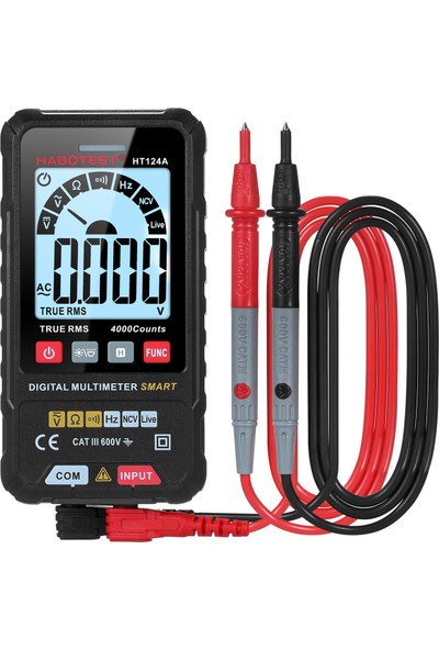 Habotest HT124A Akıllı Dijital Multimetre 4000 Sayım - Siyah (Yurt Dışından) Habotest HT124A Akıllı Dijital Multimetre 4000 Sayım - Siyah (Yurt Dışından)
