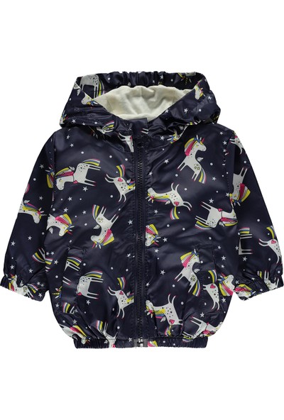 Civil Baby Kız Bebek Kapüşonlu Yağmurluk 6-18 Ay Lacivert Civil Baby Kız Bebek Kapüşonlu Yağmurluk 6-18 Ay Lacivert