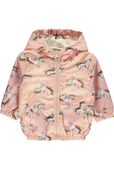 Civil Baby Kız Bebek Kapüşonlu Yağmurluk 6-18 Ay Somon Civil Baby Kız Bebek Kapüşonlu Yağmurluk 6-18 Ay Somon