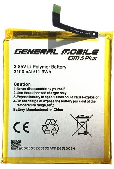 General Mobile Gm5 Plus Pil Batarya