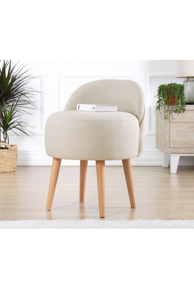 Lorence Home Corvile Puf - Krem Lorence Home Corvile Puf - Krem