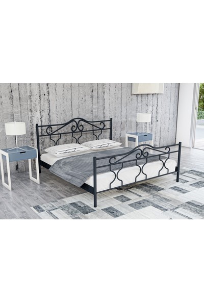 Metalia Gm 301 Gold Çift Kişilik Metal Karyola Siyah 160X200 Metalia Gm 301 Gold Çift Kişilik Metal Karyola Siyah 160X200