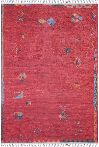 Usso Örgü Saçak Yıkanabilir Halı HLN5067