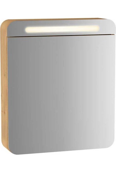 Vitra Sento Aydınlatmalı Dolaplı Ayna 60 cm Açık Meşe Sağ 60894 Vitra Sento Aydınlatmalı Dolaplı Ayna 60 cm Açık Meşe Sağ 60894