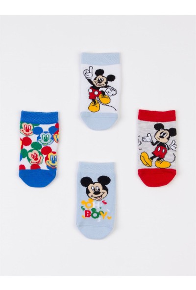 Mickey Mouse Lisanslı Bebek 4 Çift Soket Çorap 19824
