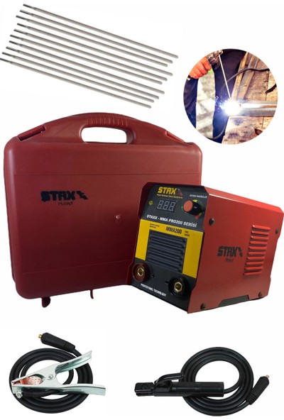 Staxx Power STX201K Çanta Tip Super Profesyonel Dijital Ekran Invertör Kaynak Makinesi 201 Amper +10 Ad Elektrod Staxx Power STX201K Çanta Tip Super Profesyonel Dijital Ekran Invertör Kaynak Makinesi 201 Amper +10 Ad Elektrod