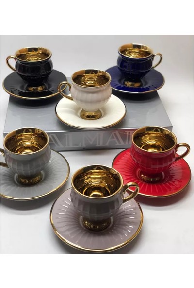 Chole Porselen 6 Lı Kahve Fincan Takımı MSKF179