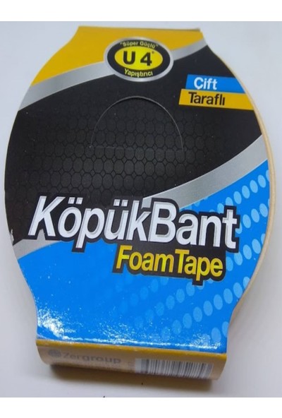 U-4 Çift Taraflı Köpük Bant 38MMX2 Montaj Bandı U-4 Çift Taraflı Köpük Bant 38MMX2 Montaj Bandı