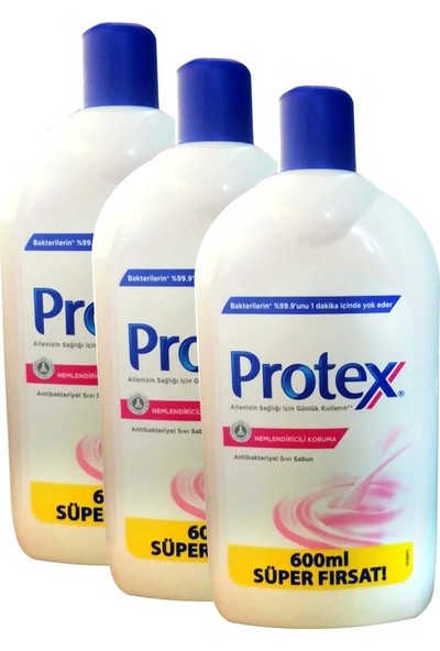 Protex Krem Sıvı Sabun 600 ml 3 Adet Protex Krem Sıvı Sabun 600 ml 3 Adet