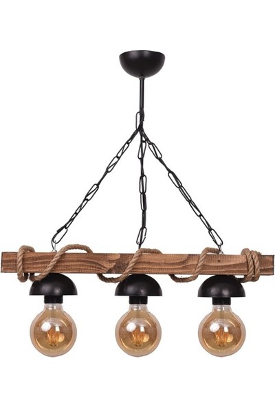 Zümra Ahşap Ahşap Avize 3'lü Zümra Ahşap Ahşap Avize 3'lü