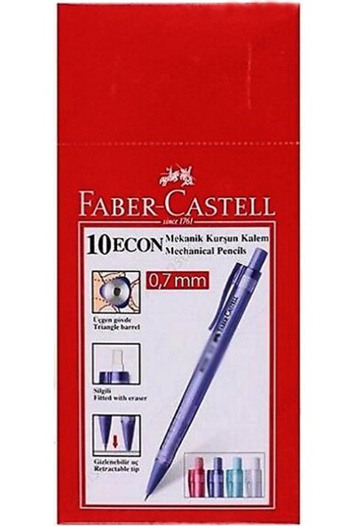 Faber-Castell Econ 1343 Versatil Kalem 0.7mm 4 Adet Faber-Castell Econ 1343 Versatil Kalem 0.7mm 4 Adet
