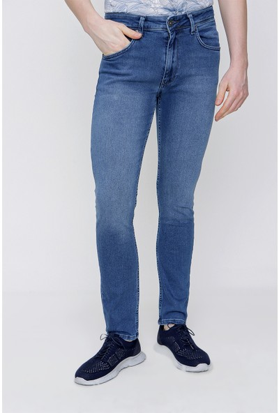 Morven Erkek Mavi Casandra Düz Slim Fit Dar Kesim Jean Pantolon Morven Erkek Mavi Casandra Düz Slim Fit Dar Kesim Jean Pantolon