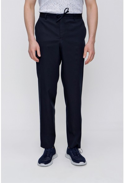 Morven Erkek Lacivert Meira Düz Dynamic Fit Rahat Kesim Pantolon