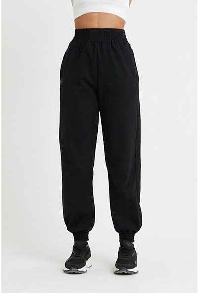 Trend Seninle Kadın Yüksek Bel Lastik Paça Eşofman Altı