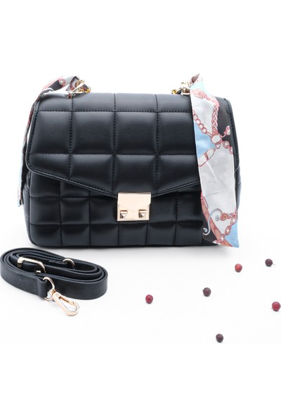 Marjin Kadın El&omuz Çantası Fularlı Şallı Enizva