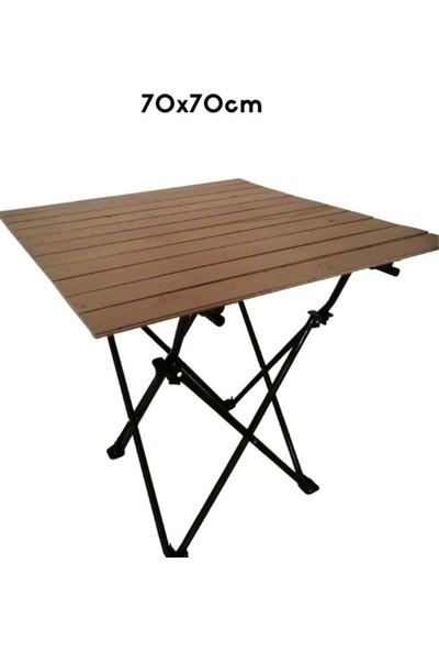 Mowicamp Ahşap Kamp Masası Balkon Masası Piknik Masası 70X70 cm Mowicamp Ahşap Kamp Masası Balkon Masası Piknik Masası 70X70 cm
